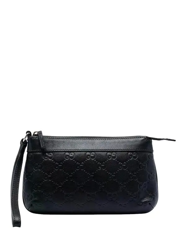 Gucci Ssima New Britt Wristlet Pouch - Black