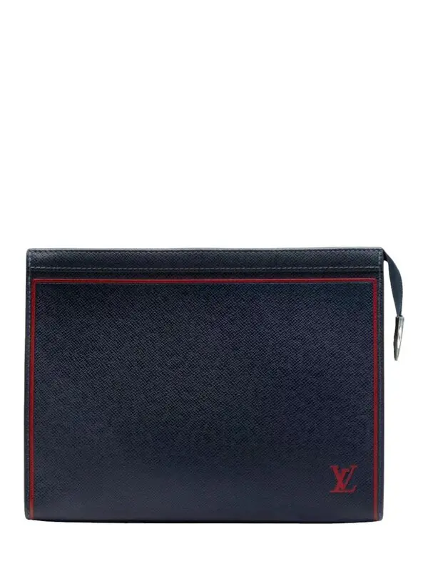 LOUIS VUITTON 2020 Taiga Pochette Voyage Mm Clutch - Blue