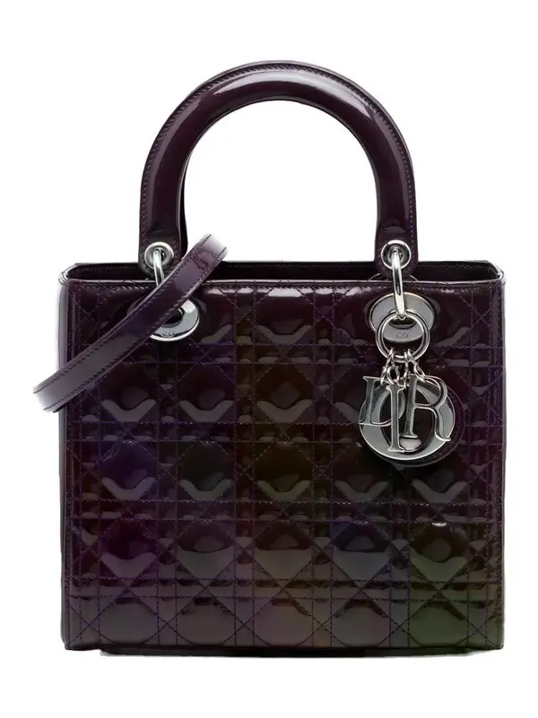 Dior 2015 Cannage Lady Satchel - Purple
