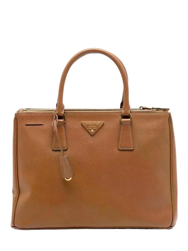 Prada 2000-2017 Saffiano Lux Galleria Medium Tote Bag - Brown