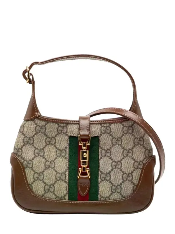 Gucci Mini Gg Supreme Web Jackie 1961 Crossbody Bag - Neutrals