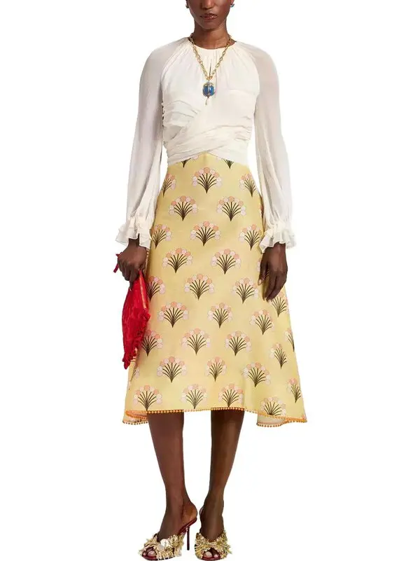 La DoubleJ En Pointe Midi Dress - Yellow