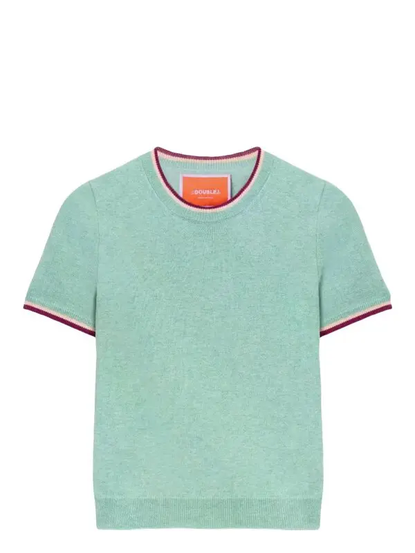 La DoubleJ Ribbed Trim T-shirt - Green