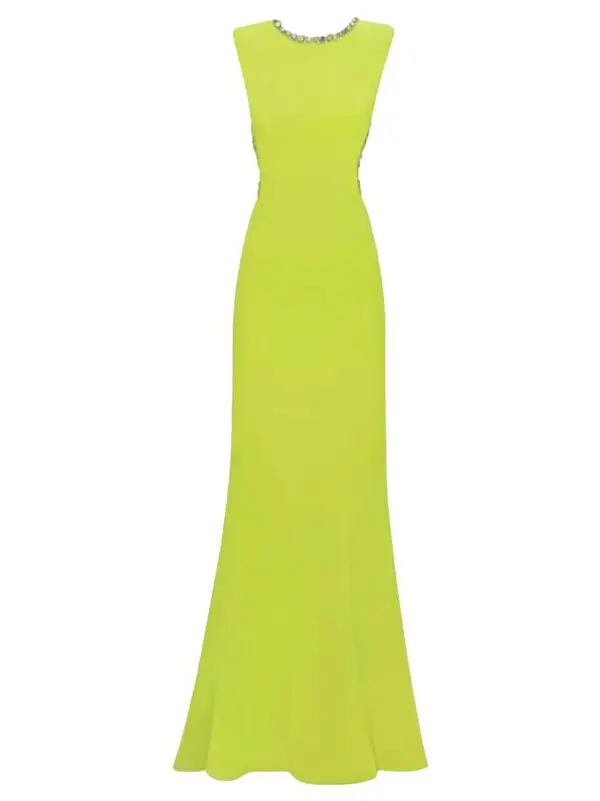 GEMY MAALOUF Embellished Open-back Maxi Dress - Yellow