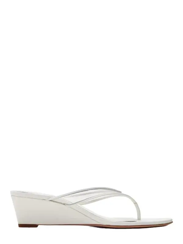 Veronica Beard Clea Wedge Sandals - White