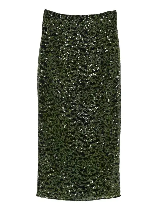 Vivetta Embellished Midi Skirt - Green