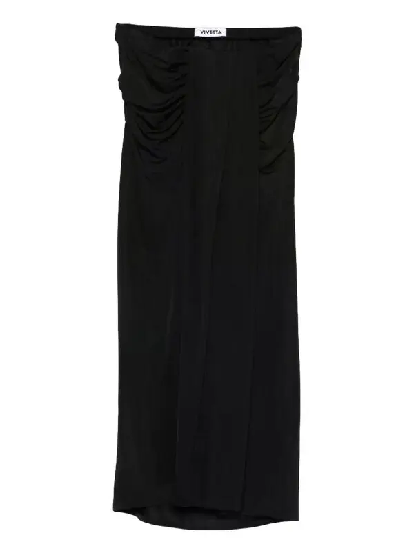 Vivetta Draped Midi Skirt - Black