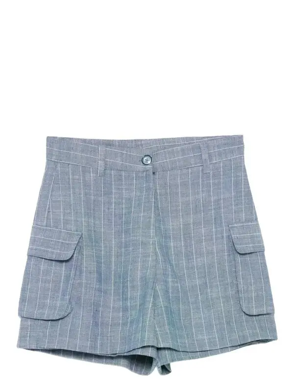 BLAKLACE Pinstripe Cargo Shorts - Blue