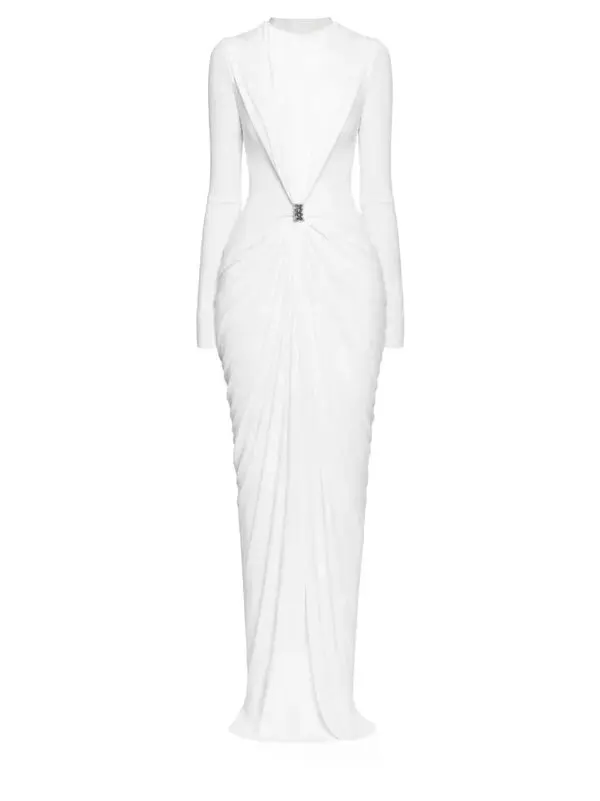 CHATS BY C.DAM Zayra Long-sleeved Maxi Dress - White