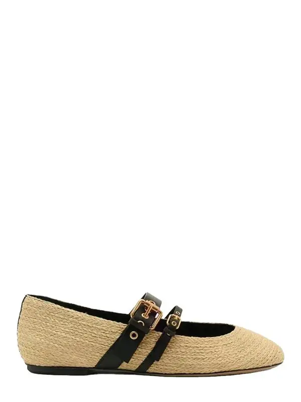 Farm Rio Buckle-strap Ballerina Flats - Neutrals