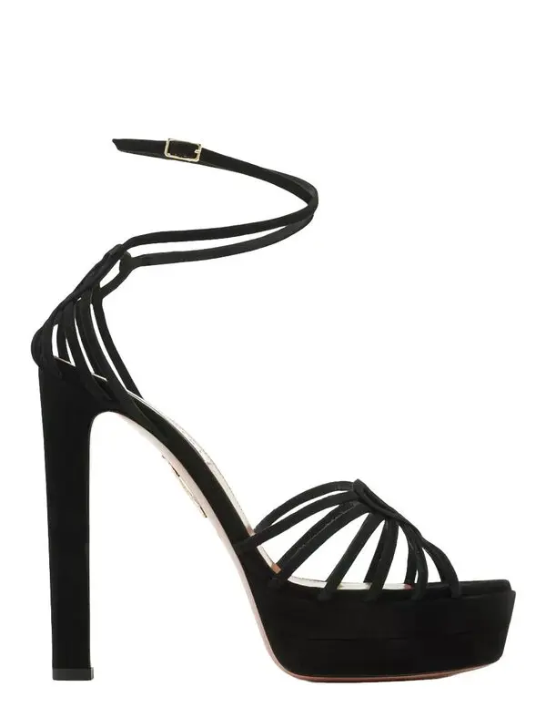 AQUAZZURA Sweetheart Platform Sandals - Black