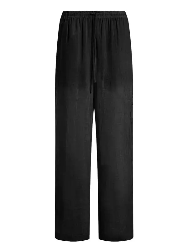 12 STOREEZ Mykonos Wide Leg Trousers - Black