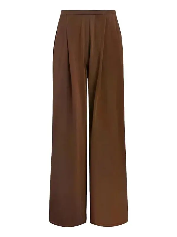 12 STOREEZ Saori Silk Trousers - Brown
