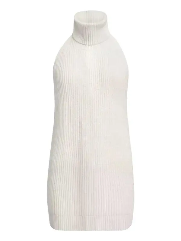 12 STOREEZ Open-back Roll-neck Top - Neutrals