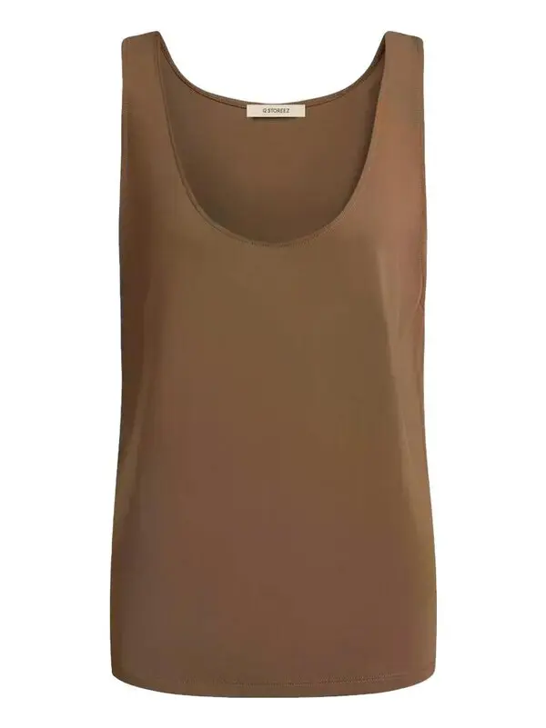 12 STOREEZ Crepe Top - Brown