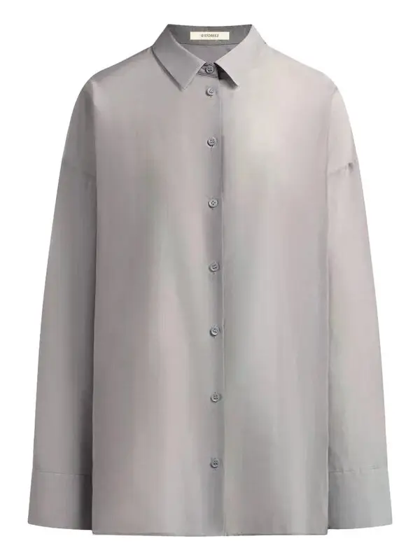 12 STOREEZ Buttoned Shirt - Grey