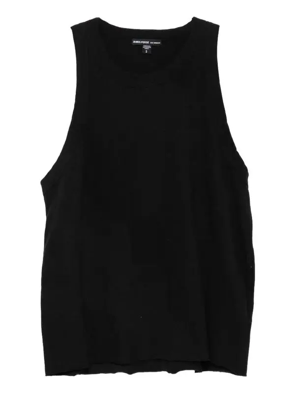 JAMES PERSE Round-neck Sleeveless Tank Top - Black