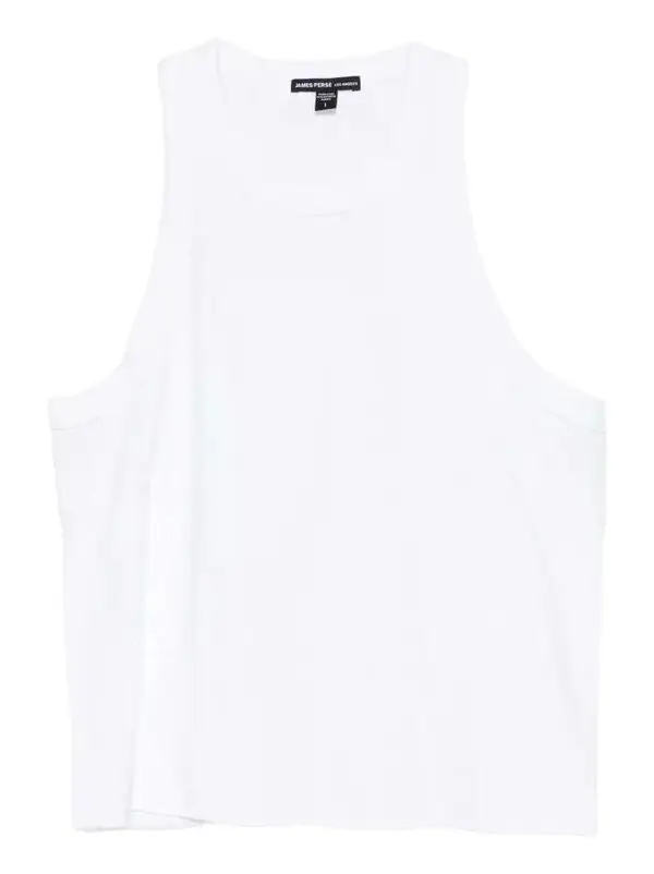 JAMES PERSE Sleeveless Ribbed Tank Top - White