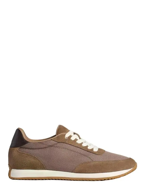 12 STOREEZ Panelled Lace-up Sneakers - Brown