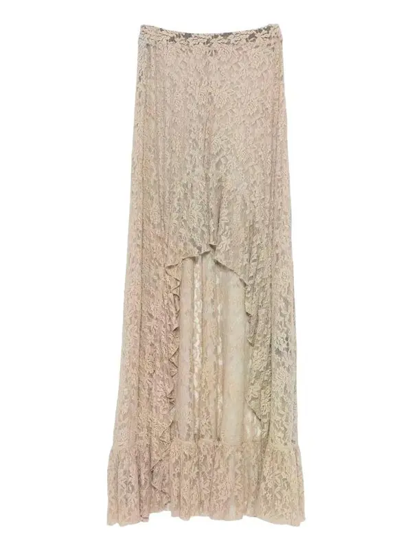 BARBARA BOLOGNA Lace-texture Asymmetric Skirt - Neutrals