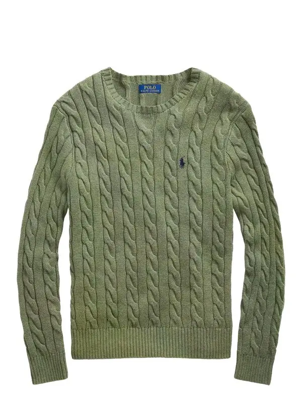 Polo Ralph Lauren Cable-knit Crew-neck Sweater - Green