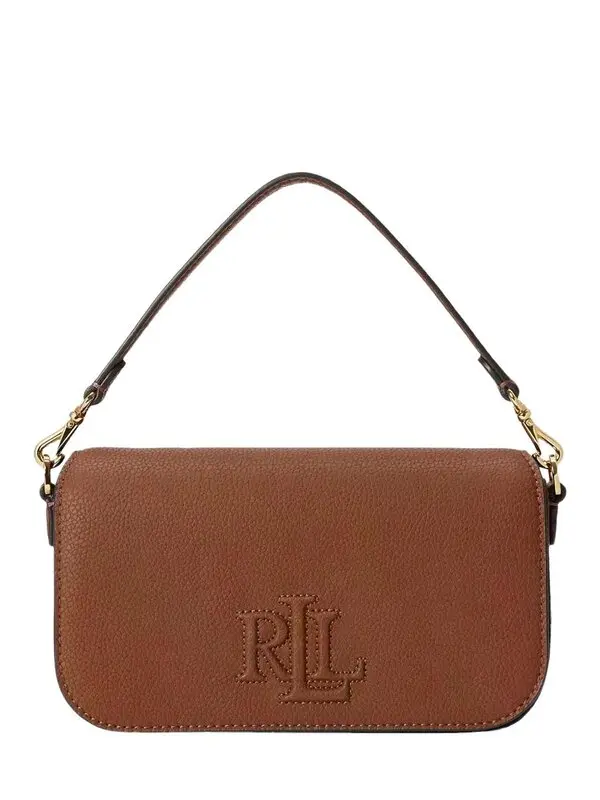 Ralph Lauren Embossed Logo Shoulder Bag - Brown