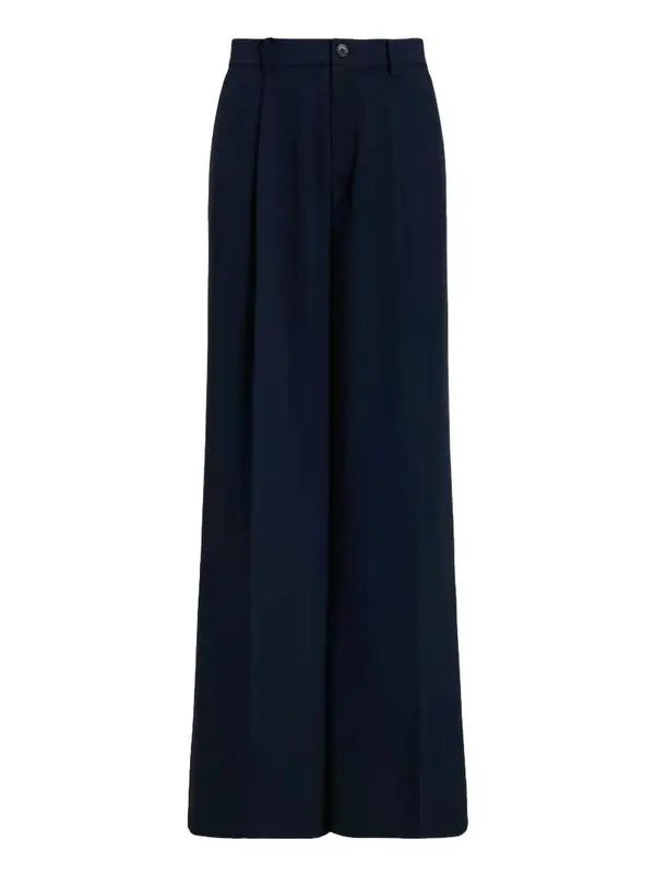Ralph Lauren Pleated Wide-leg Trousers - Blue