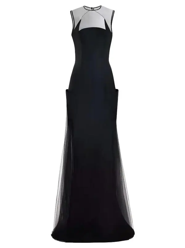 GEMY MAALOUF Open-back Maxi Dress - Black