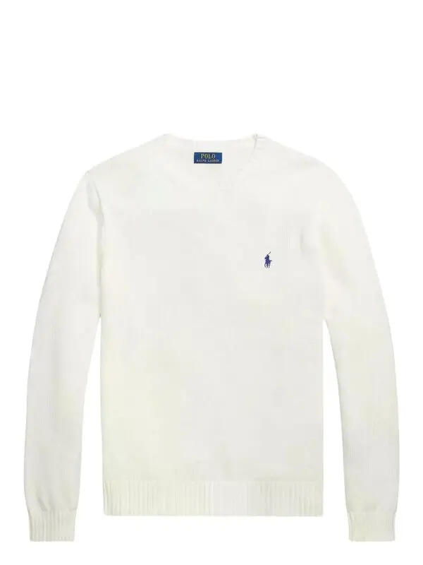 Polo Ralph Lauren Logo-embroidered Crew-neck Sweater - Neutrals