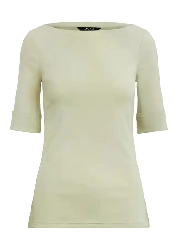 Ralph Lauren Cuffed Boat-neck Top - Green