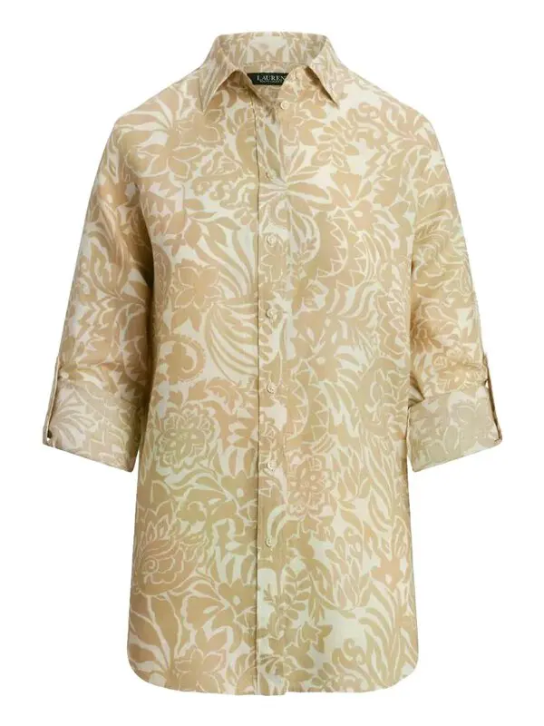Ralph Lauren Floral Print Shirt - Neutrals