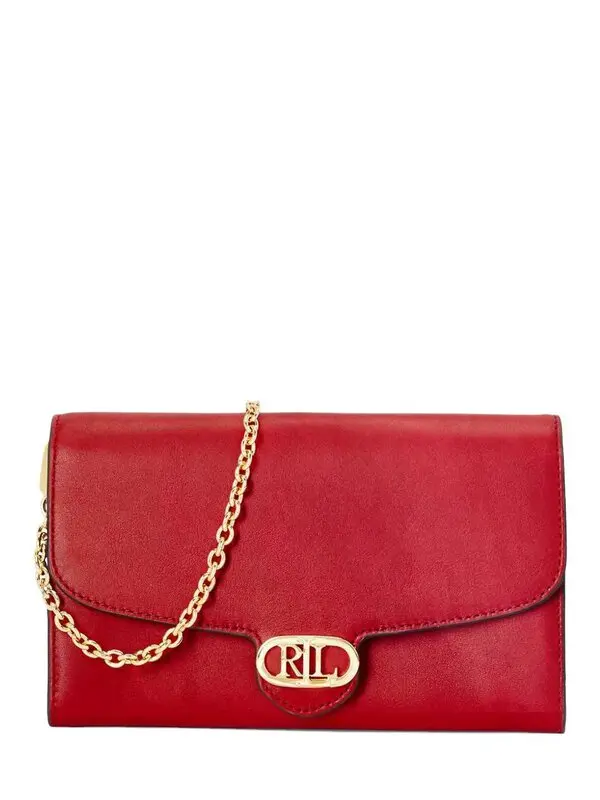 Ralph Lauren Chain Satchel Cross Body Bag - Red