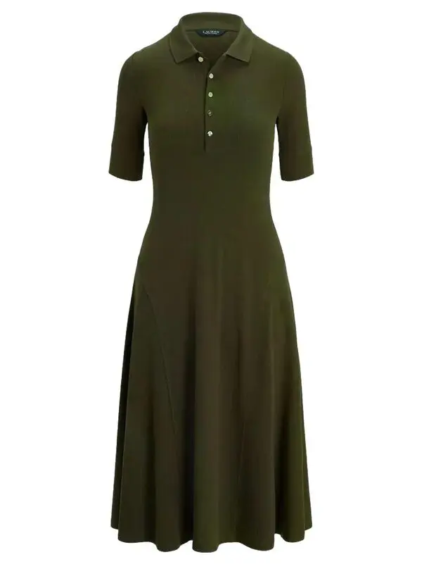 Ralph Lauren Polo A-line Midi Dress - Green