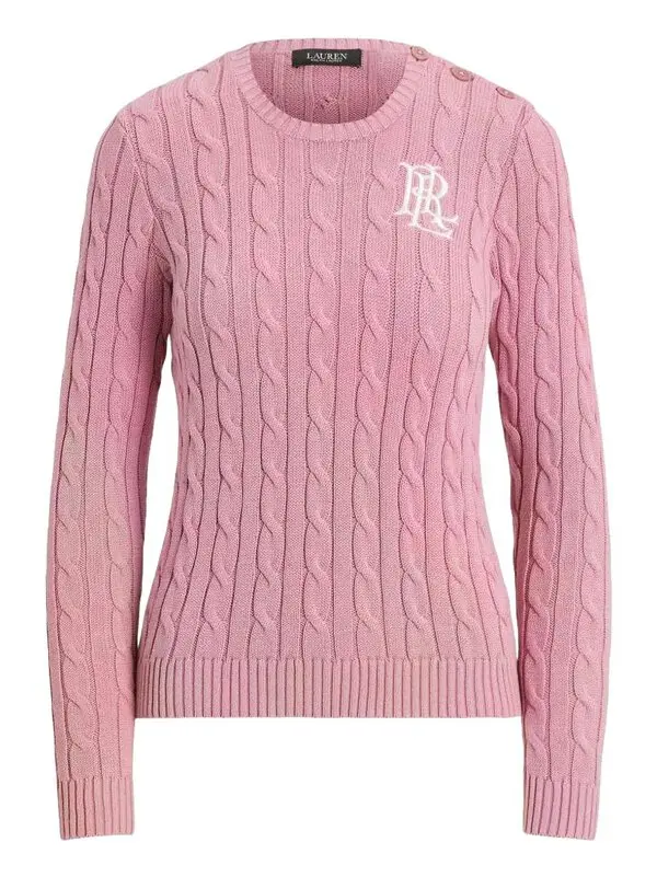 Ralph Lauren Cable-knit Buttoned Sweater - Pink