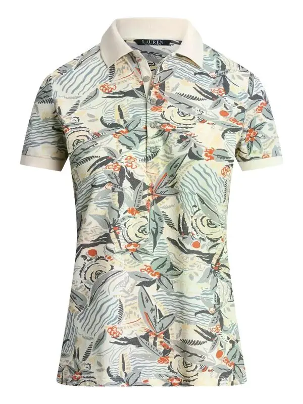 Ralph Lauren Printed Polo Top - Neutrals