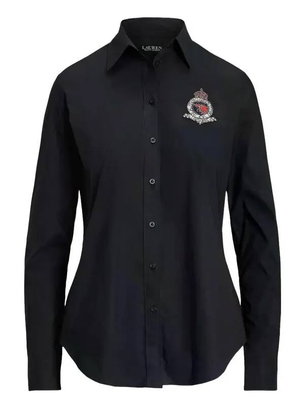 Ralph Lauren Button Embellished Shirt - Black
