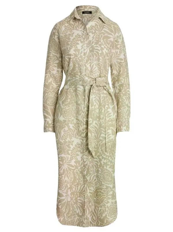 Ralph Lauren Floral-pattern Midi Shirt Dress - Neutrals