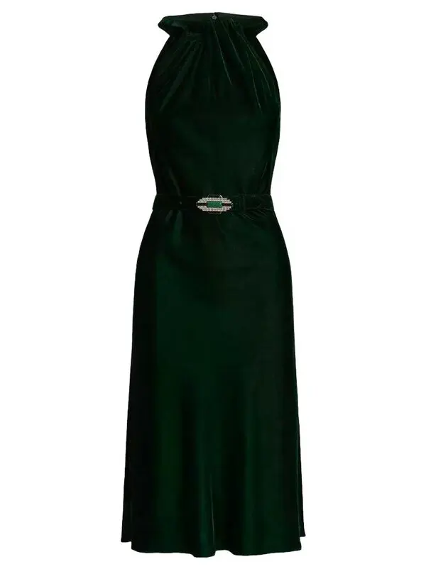 Ralph Lauren Belted Midi Dress - Green
