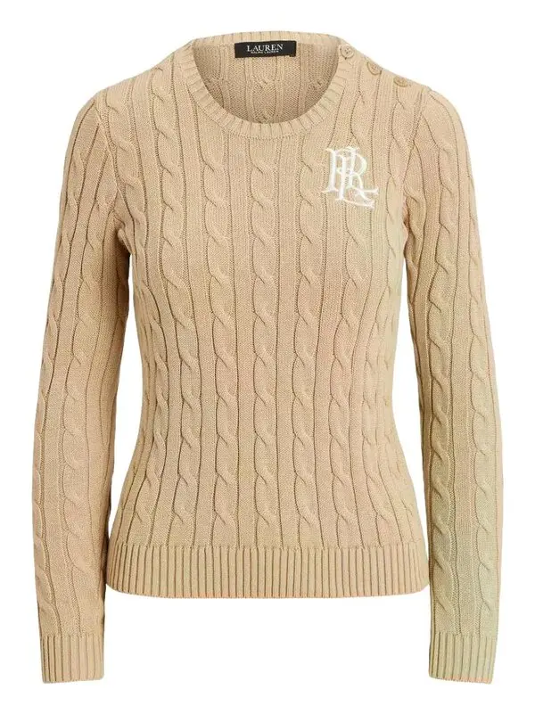 Ralph Lauren Cable-knit Embroidered Jumper - Neutrals