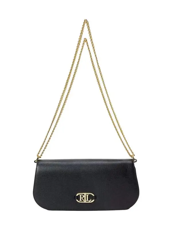 Ralph Lauren Chain Logo Shoulder Bag - Black
