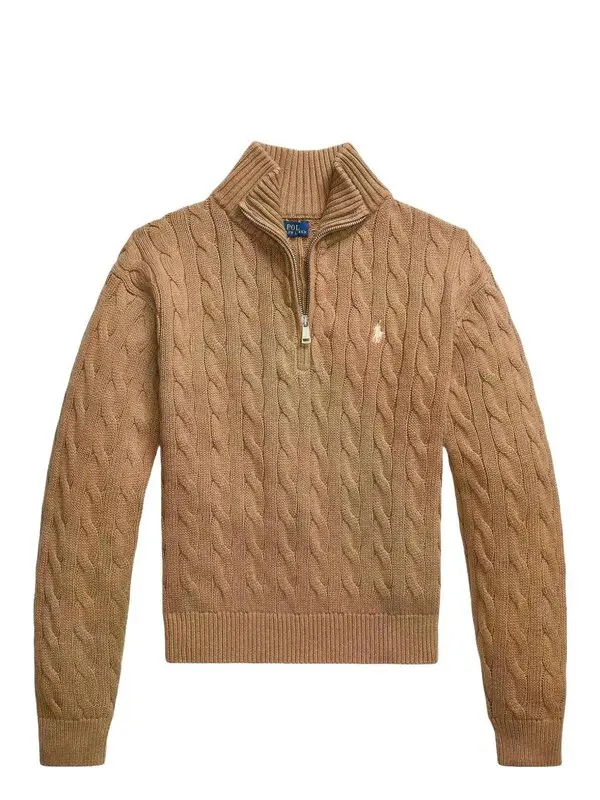 Polo Ralph Lauren Cable-knit Zip Sweater - Neutrals