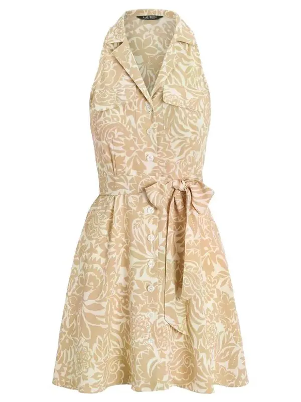 Ralph Lauren Floral Print Shirt Dress - Neutrals