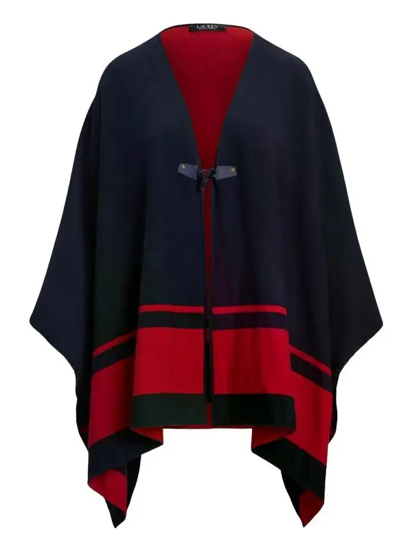 Ralph Lauren Striped Toggle Cape - Blue