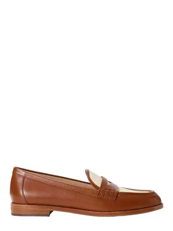 Ralph Lauren Wynnie Leather Loafers - Brown