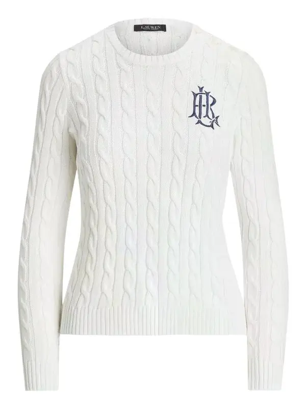 Polo Ralph Lauren Cable-knit Crewneck Sweater - White