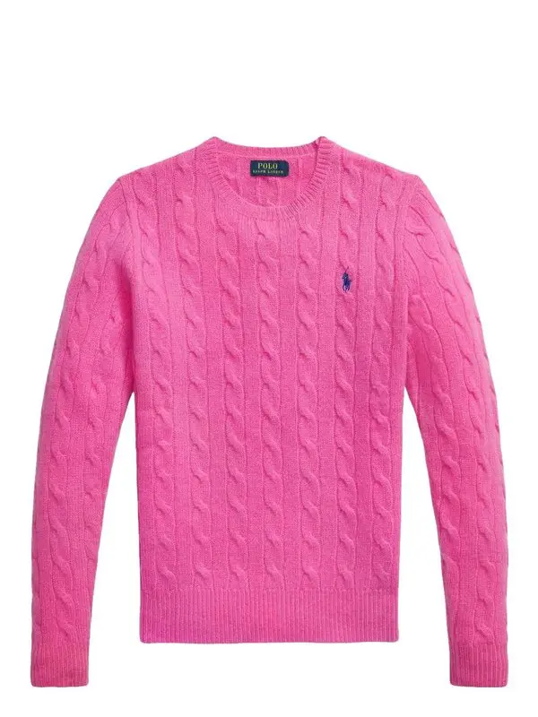 Polo Ralph Lauren Cable-knit Crew-neck Sweater - Pink