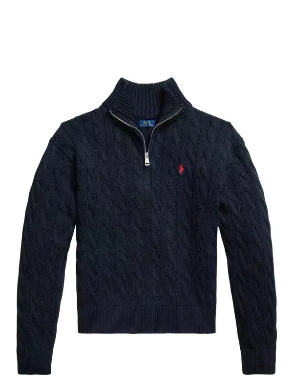 Polo Ralph Lauren Cable-knit Zip-up Sweater - Blue