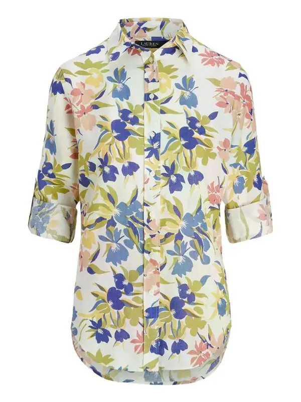 Polo Ralph Lauren Floral-print Top - Neutrals