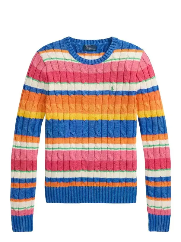 Polo Ralph Lauren Striped Cable-knit Sweater - Blue