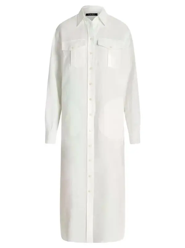 Polo Ralph Lauren Long Sleeve Midi Dress - White